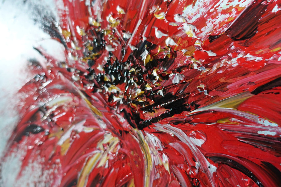 Blumen Gemälde abstrakt, Blumenbild in Acryl modern