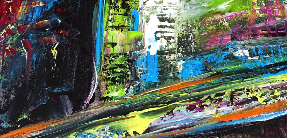 Abstraktes Porträt Acrylbild Gesicht Leinwand bunt XXL – Atelier ...