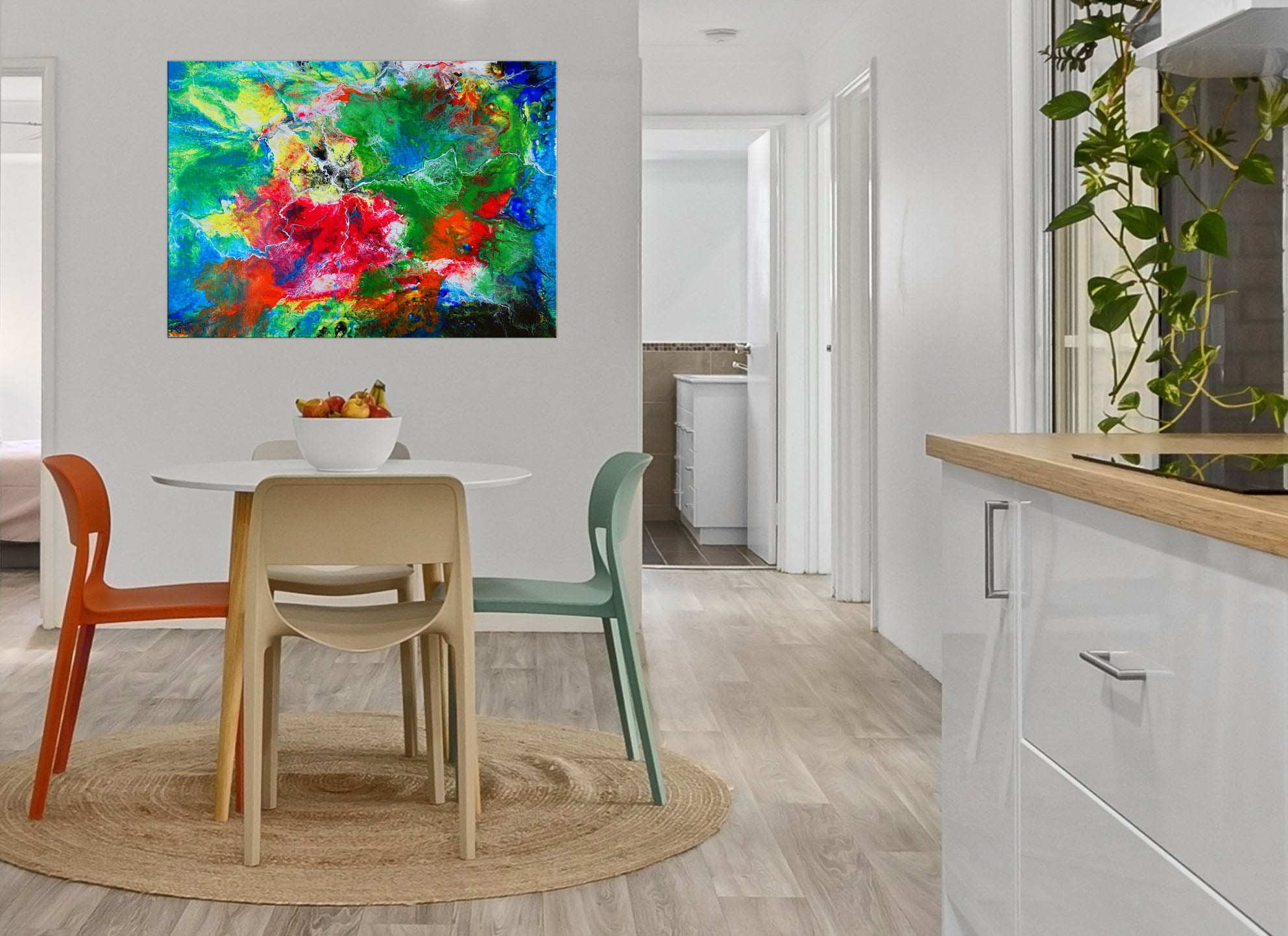 Abstraktes Bild Wohnzimmer Leinwand Gemälde Acryl